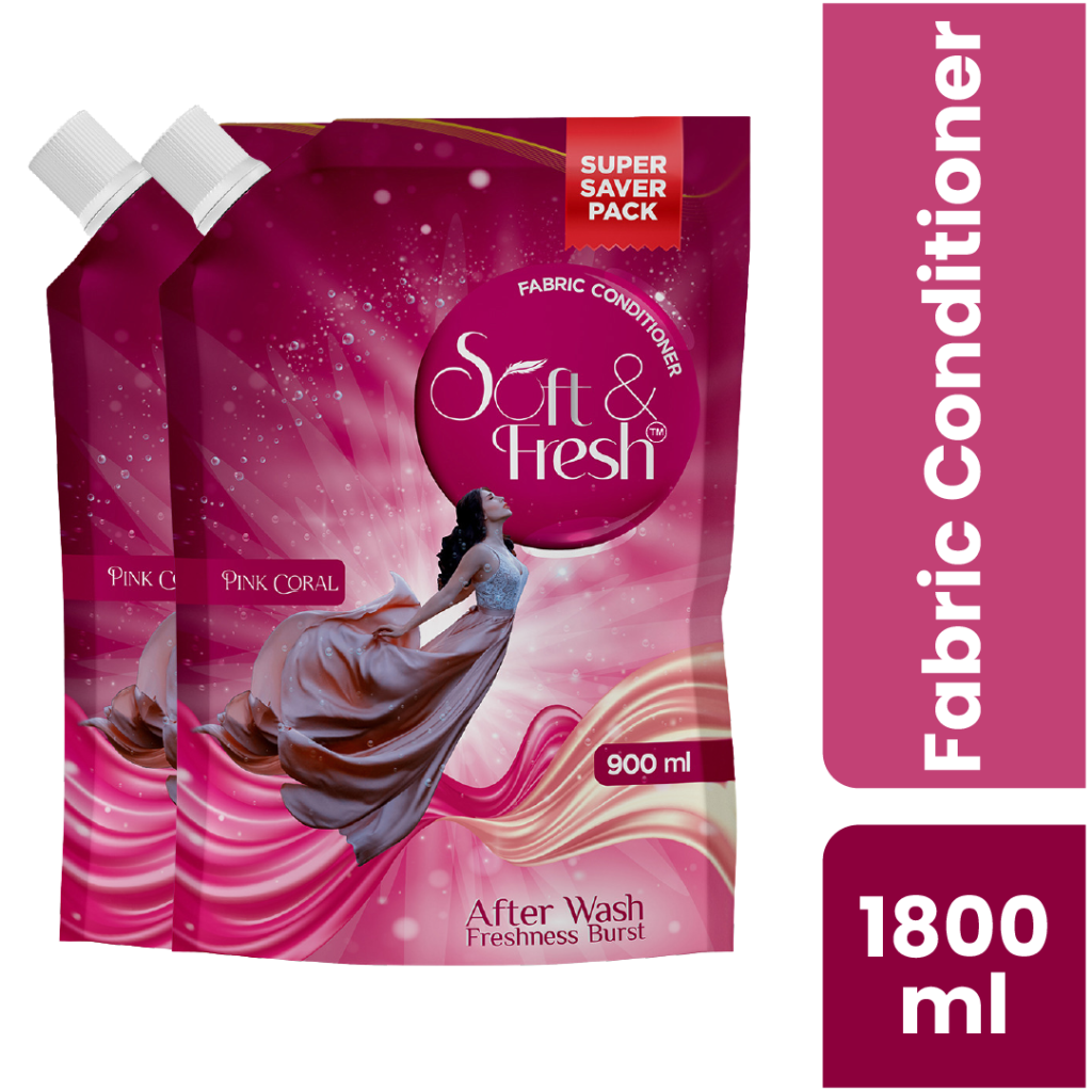 Soft and Fresh Pink Coral, best after wash Fabric Conditioner softener ...
